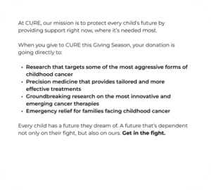 Donate to CURE - CURE Childhood Cancer